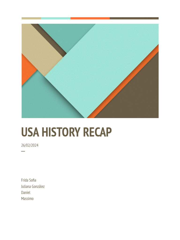 Usa History Recap-1 | PDF | Thirteenth Amendment To The United States ...