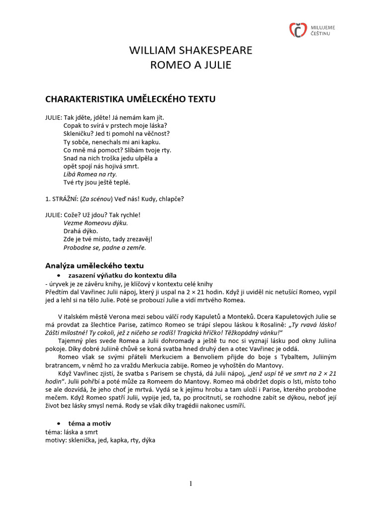 William Shakespare Romeo A Julie | PDF