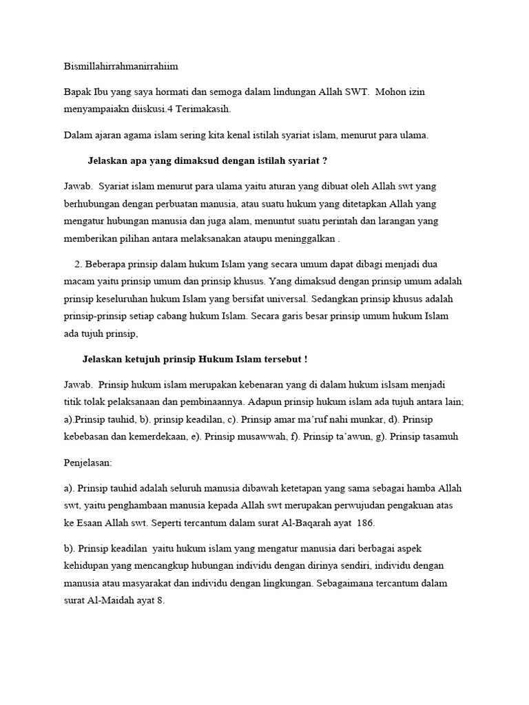 Diskusi 4. PAI | PDF