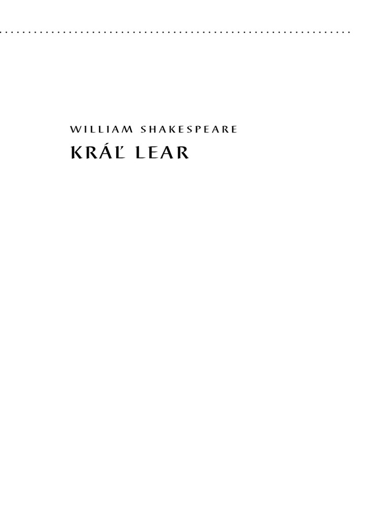 Král Lear | PDF