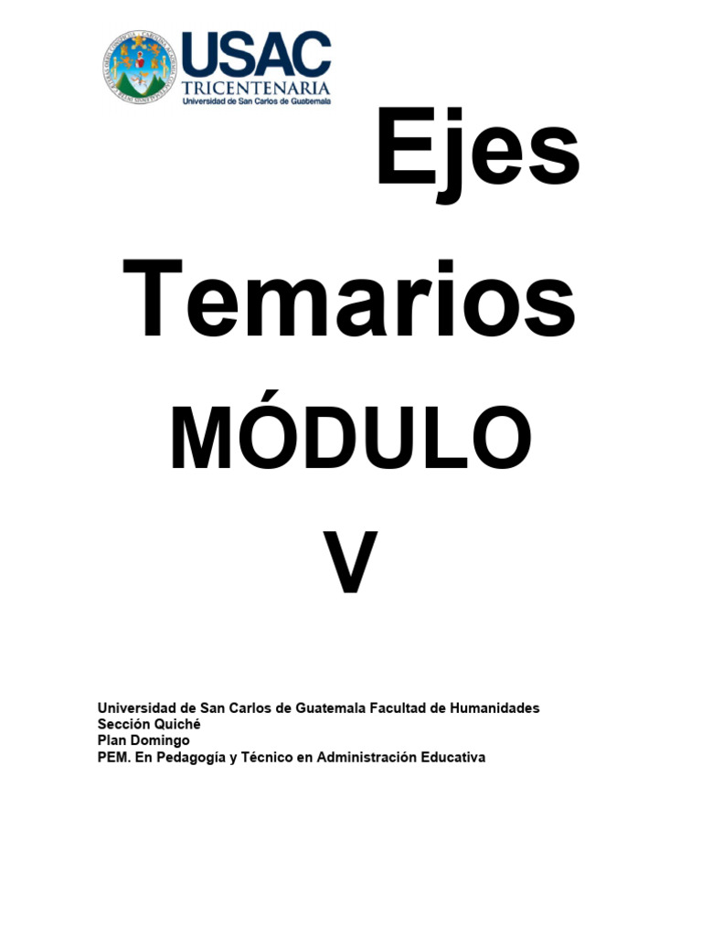 Ejes Tematico | Descargar gratis PDF | Plan de estudios | Maestros