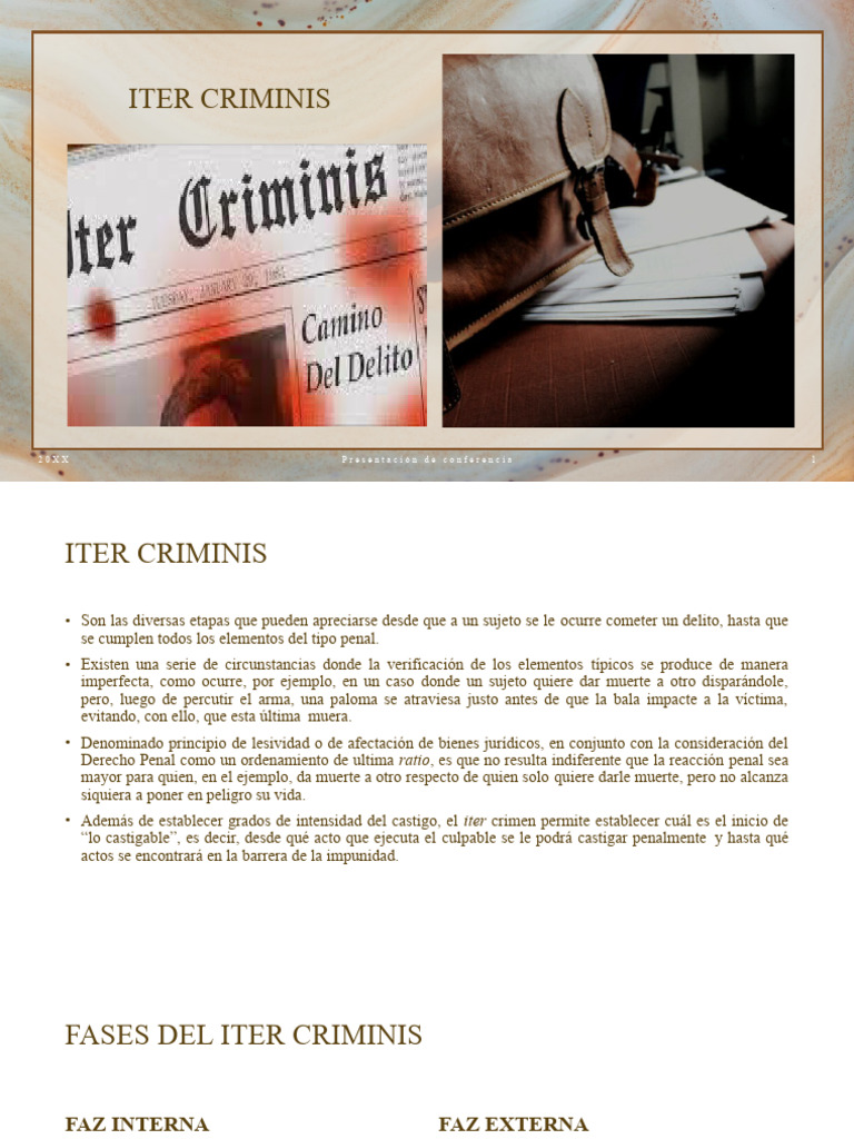 Iter Criminis 2023 | PDF | Intención (Derecho Penal) | Castigos