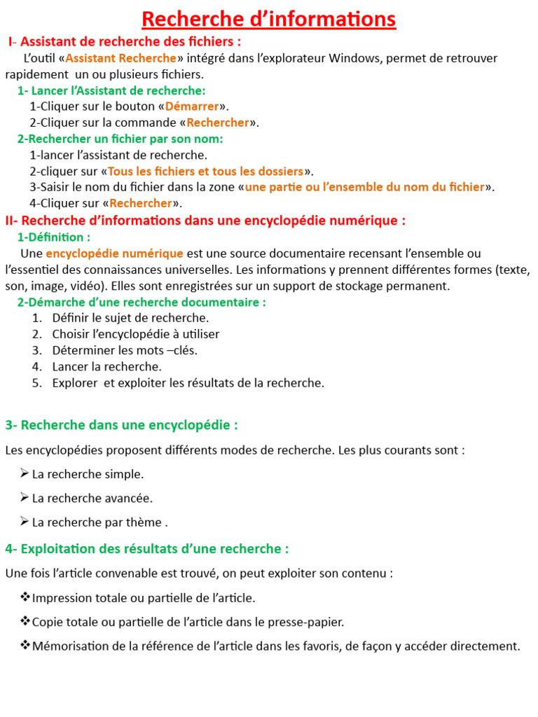 Guide de recherche d'informations efficaces | PDF | Sciences et ...