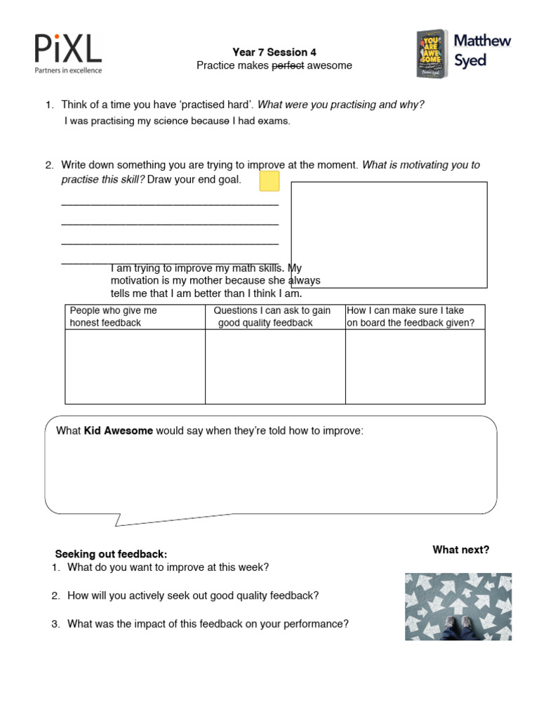 YAA Y7 Worksheet 4 | PDF