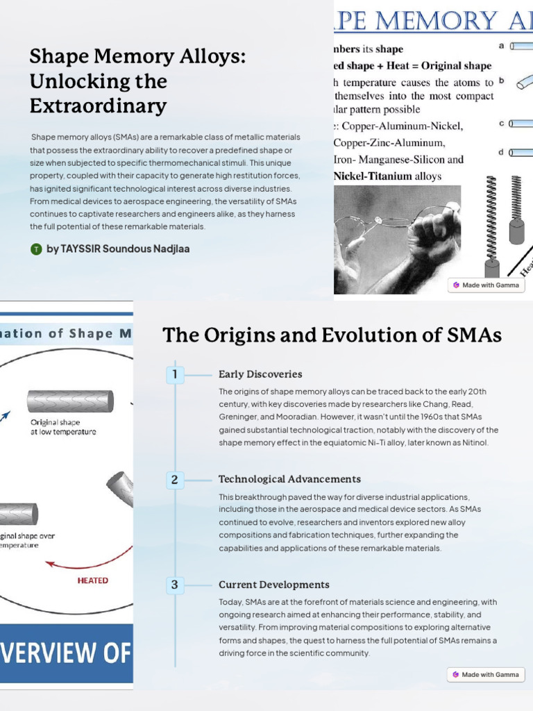 Shape Memory Alloys Unlocking The Extraordinary | PDF | Physical ...