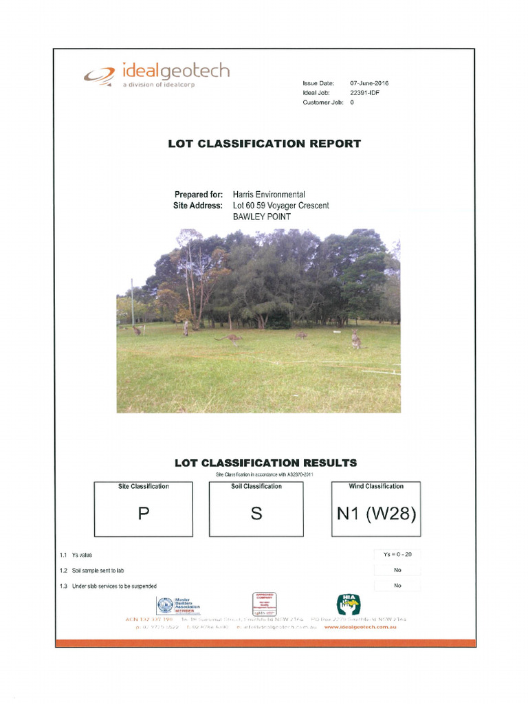 Example Site Classification Report | PDF