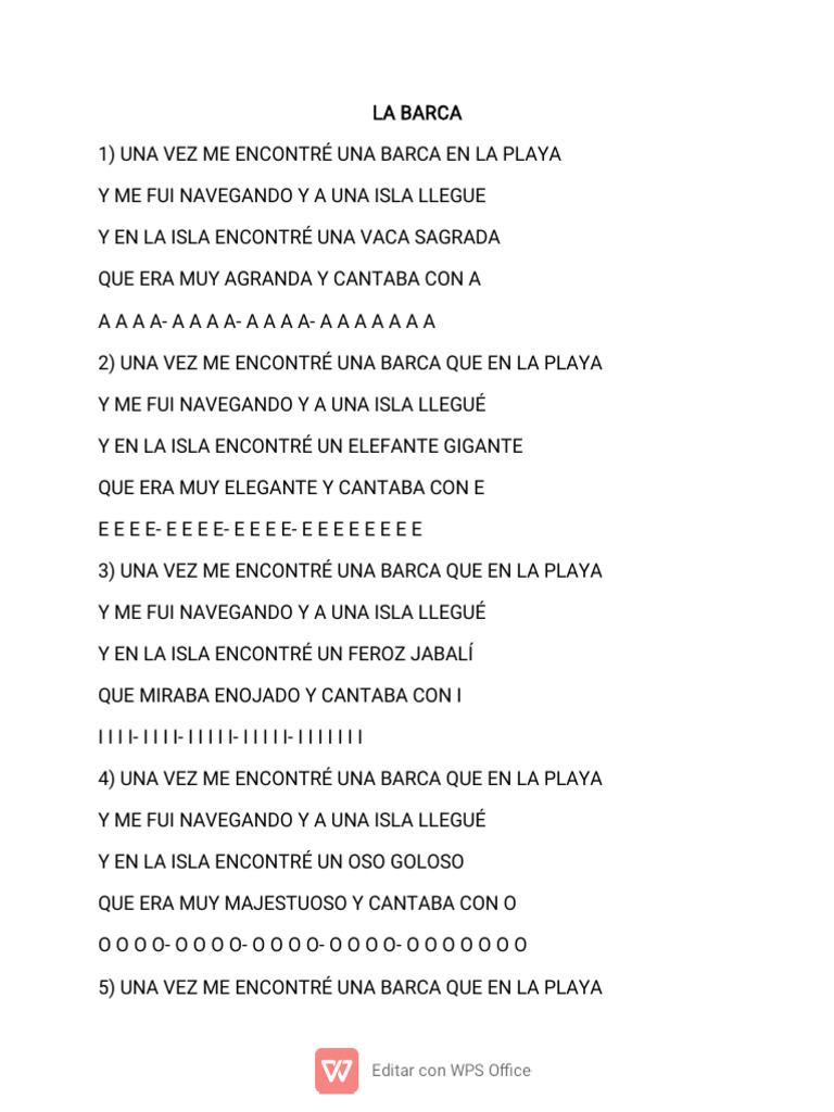 LA BARCA letra-WPS Office | PDF