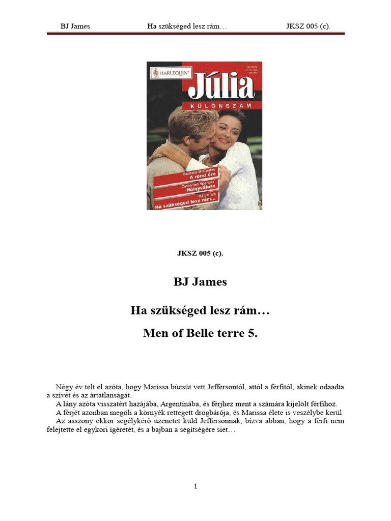 Júlia Különszám 005 (C) - BJ James - Belle Terre 5 - Ha Szükséged Lesz Rám | PDF