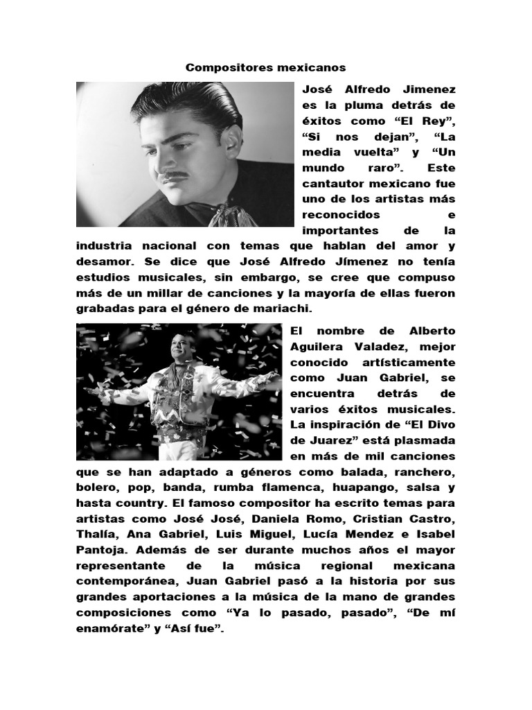 Compositores Mexicanos | PDF | Musica en español | Musica Latinoamericana