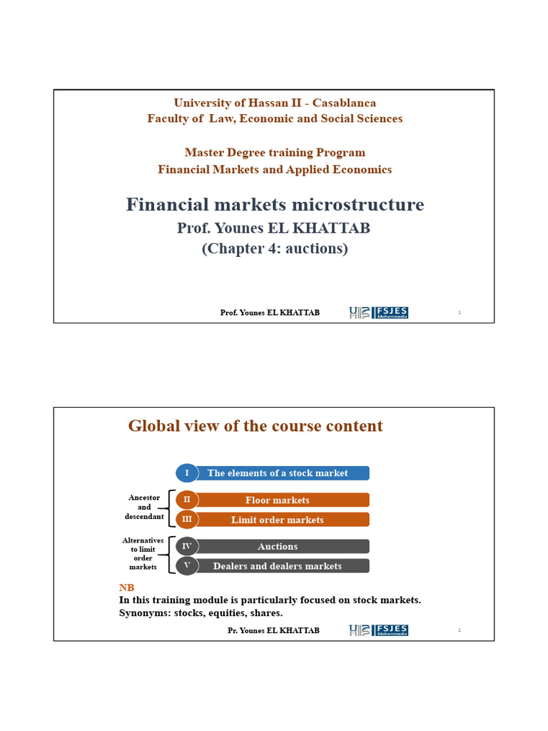 Market Microstructure Chapter 4 Pdf Stocks Stock Market