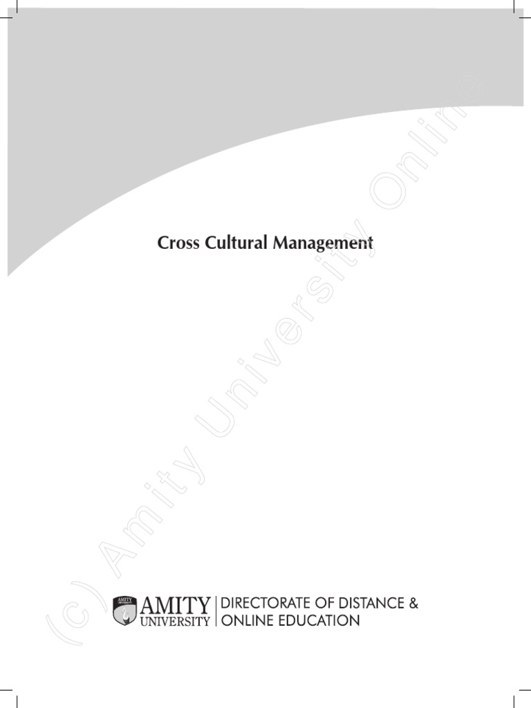 Cross Cultural Management - (HR202) | PDF | Cross Cultural ...