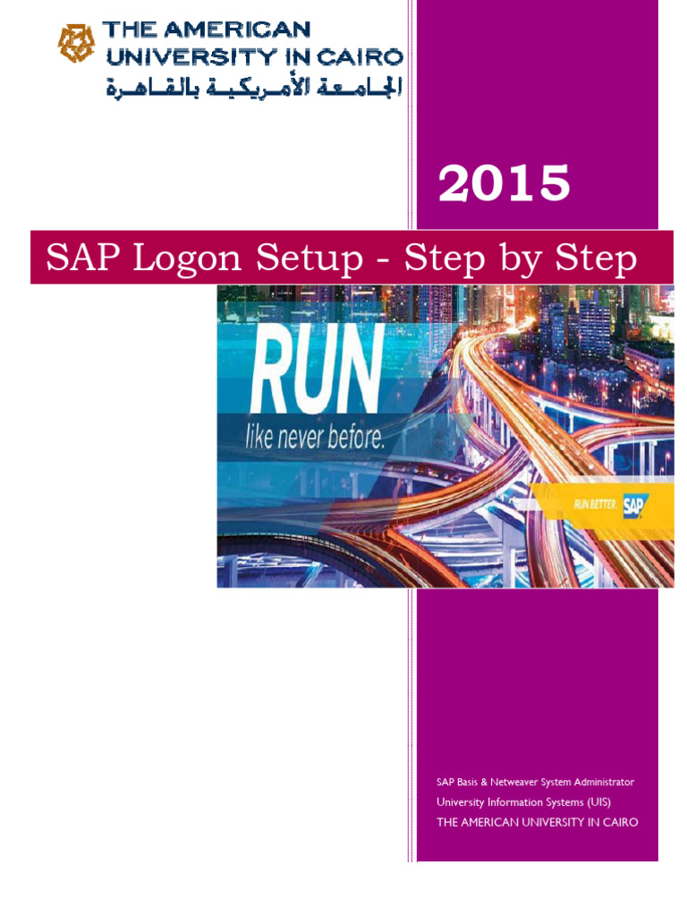 Sap Logon Setup - Step by Step Guide - Os Mac | Download Free PDF | Os ...