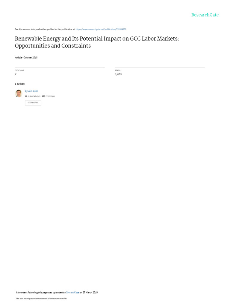 Renewable Energy and Its Potential Impact on GCC Labor Markets ...