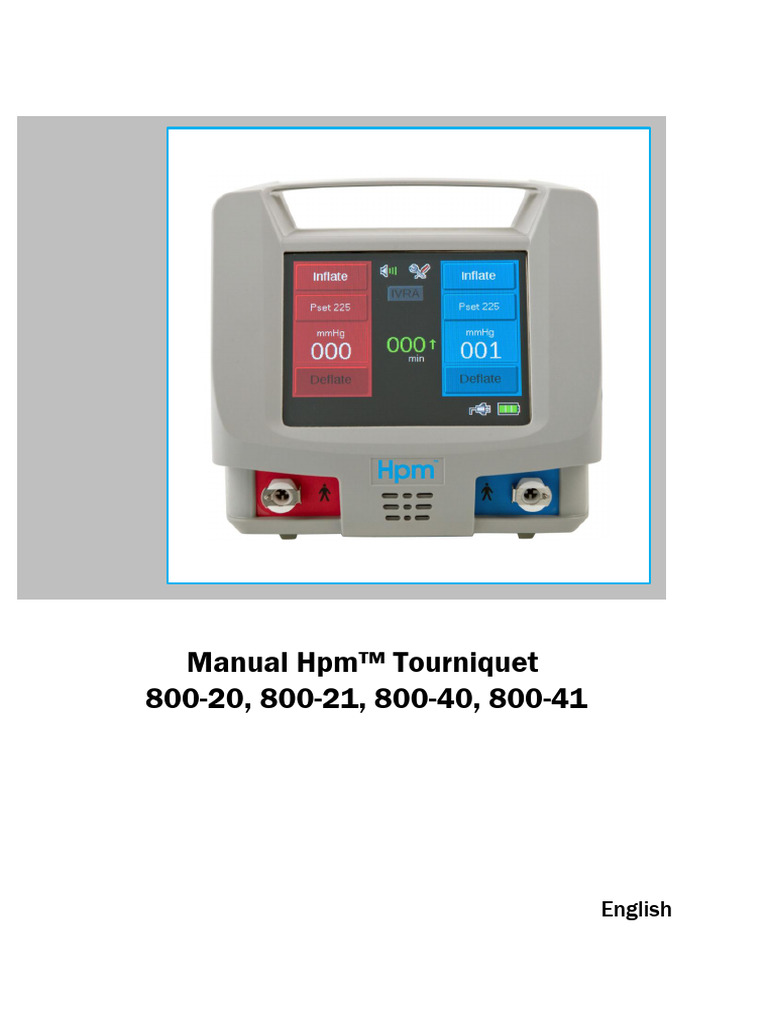 Manual HPM™ Tourniquet 800-20, 800-21, 800-40, 800-41: English | PDF ...