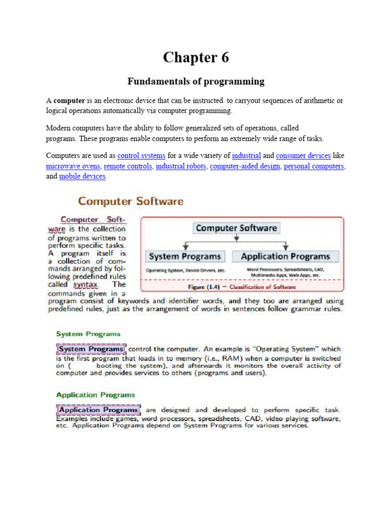 Chapter 6 grade 12 | PDF | Computer Programming | Computer Program