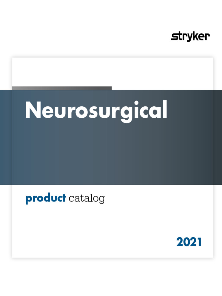 2021 Neurosurgical Product Catalog | PDF | Drill | Electric Motor