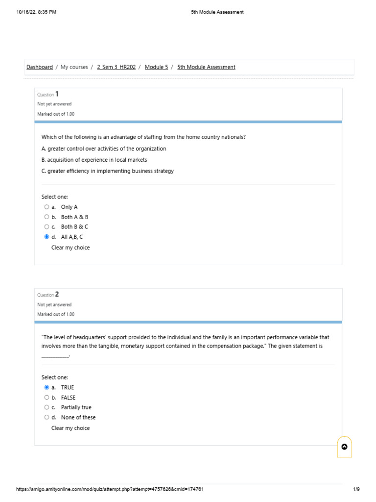 5th Module Assessment CCM | PDF | Cost Of Living | Human Resource Management