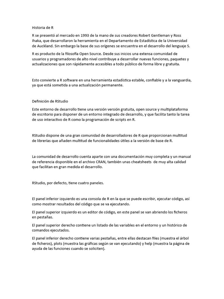 Historia de R | Descargar gratis PDF | Archivo de computadora ...