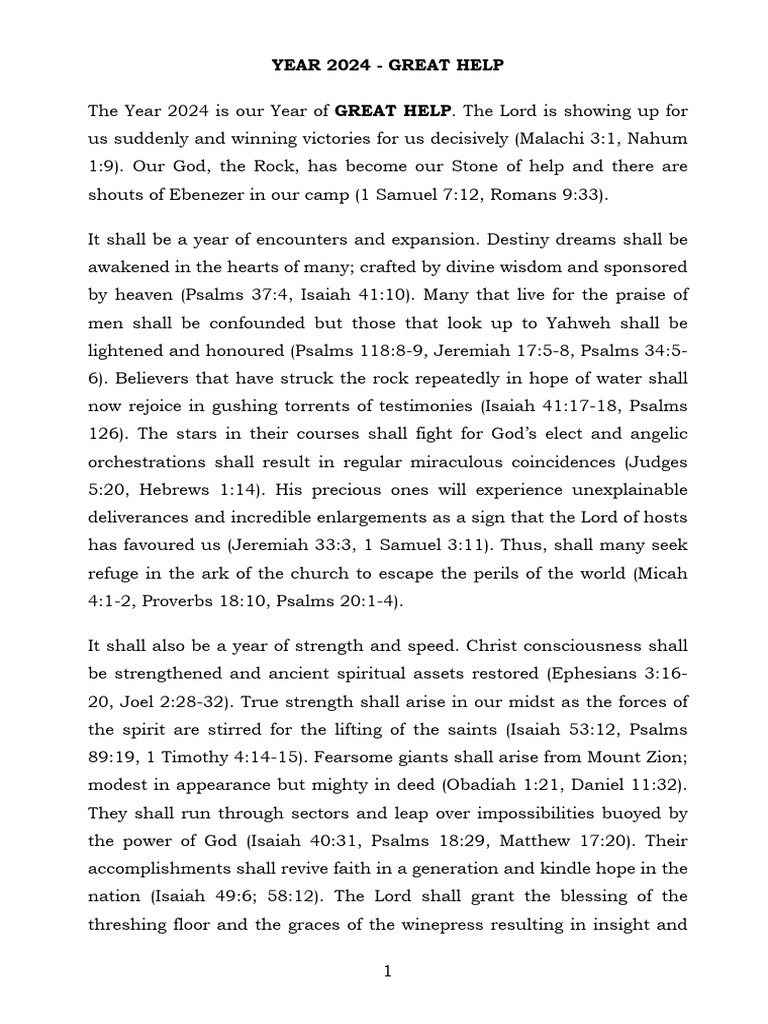 Great Help Prophecy | PDF | Book Of Isaiah | Names Of God In Judaism