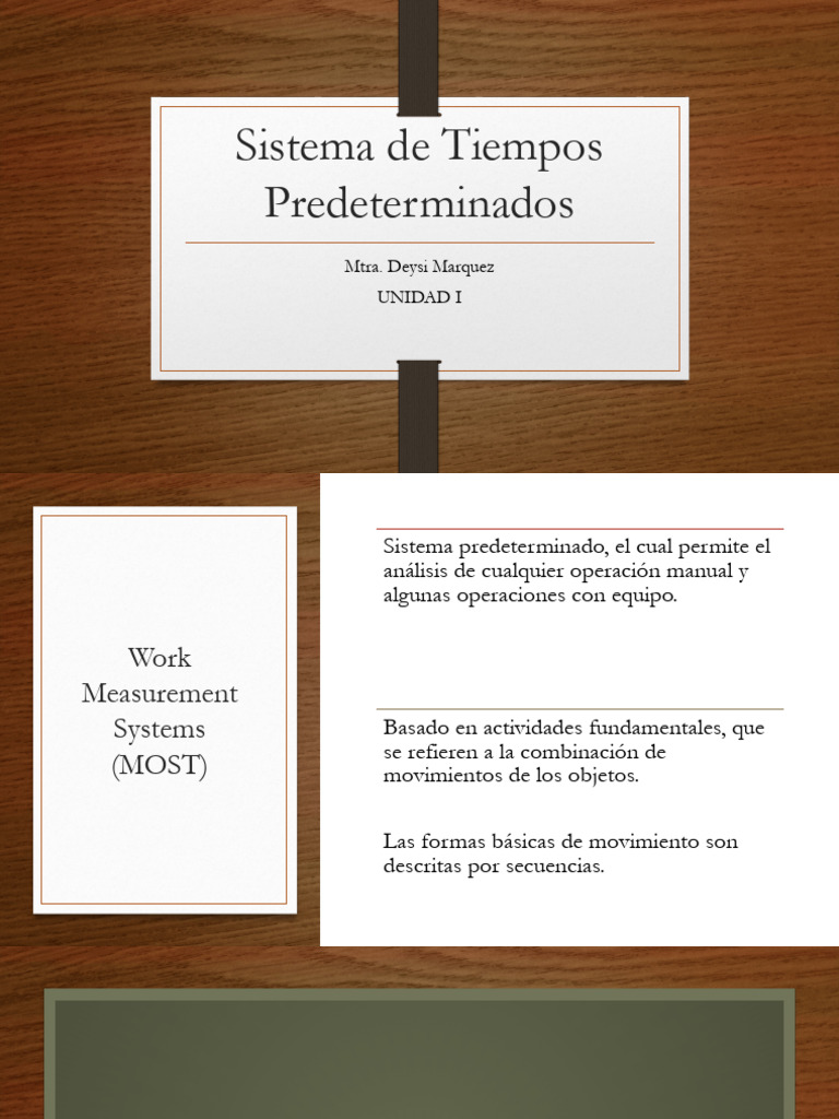 1 Sistema De Tiempos Predeterminados Pdf Presupuesto