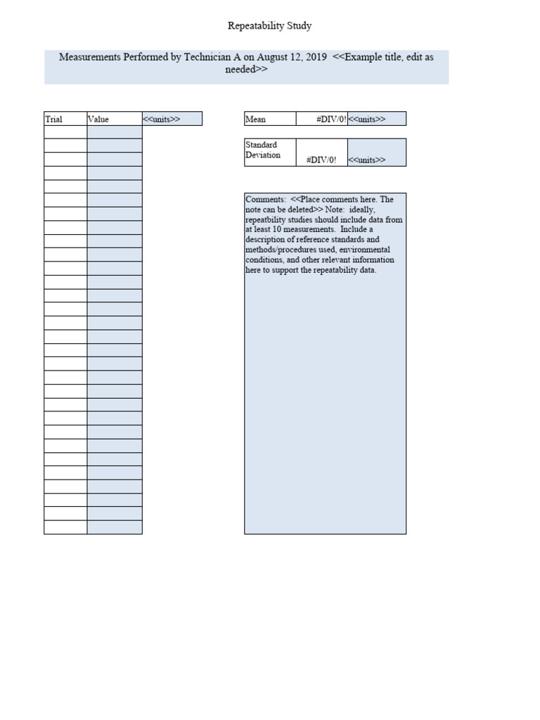 G129 - Measurement Uncertainty Budget Template-15000-2 | PDF ...