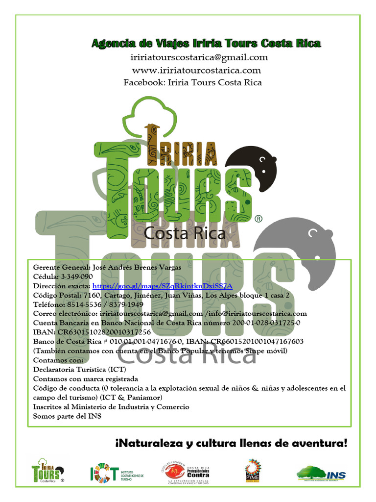 Tours de Aventura en Costa Rica | PDF | Costa Rica | Turismo