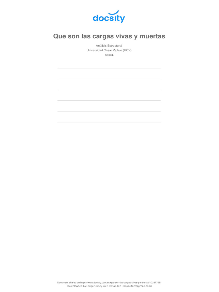 CARGAS VIVAS Y CARGAS MUERTAS | PDF | edificio | Ingeniería Sísmica
