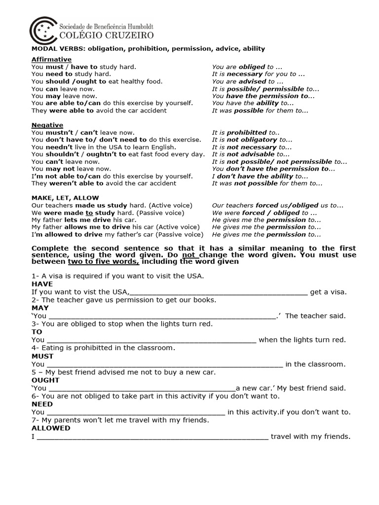 Modals - 1 | Download Free PDF | Language Families | Morphology