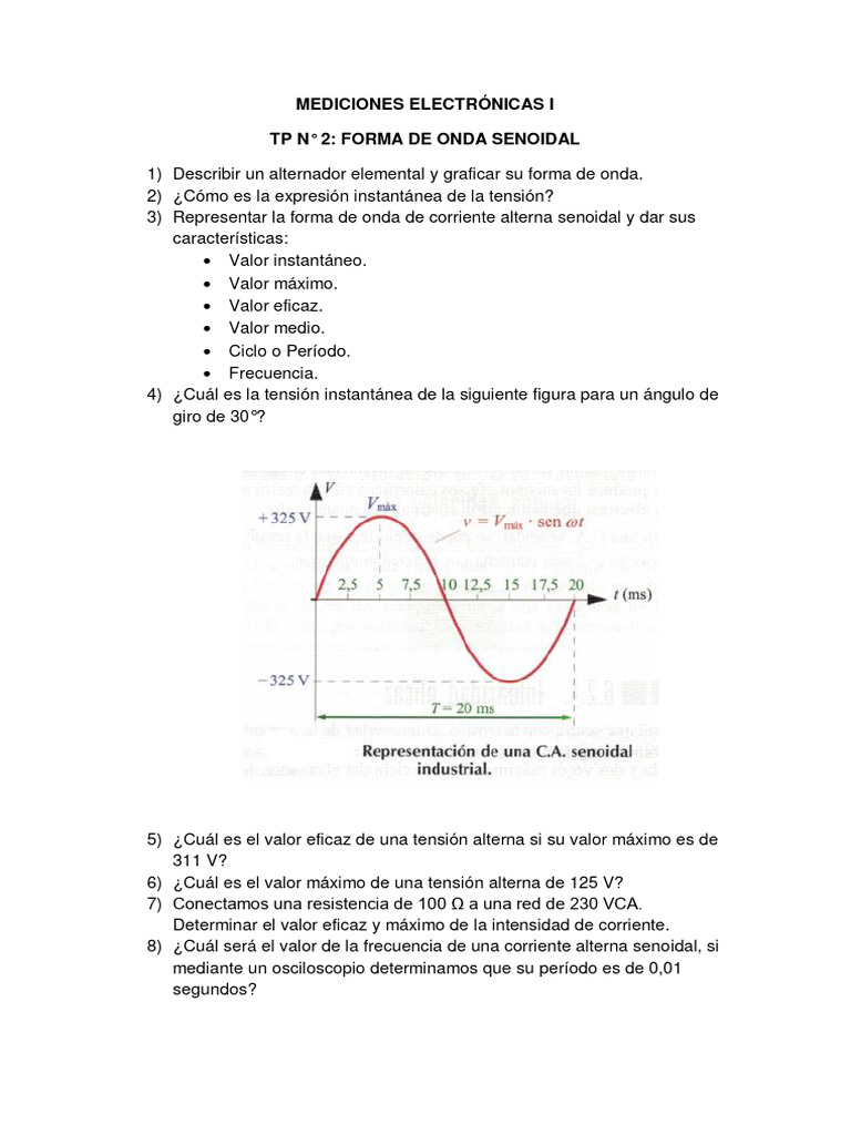 TP 2 - Mediciones Electrónicas I | PDF