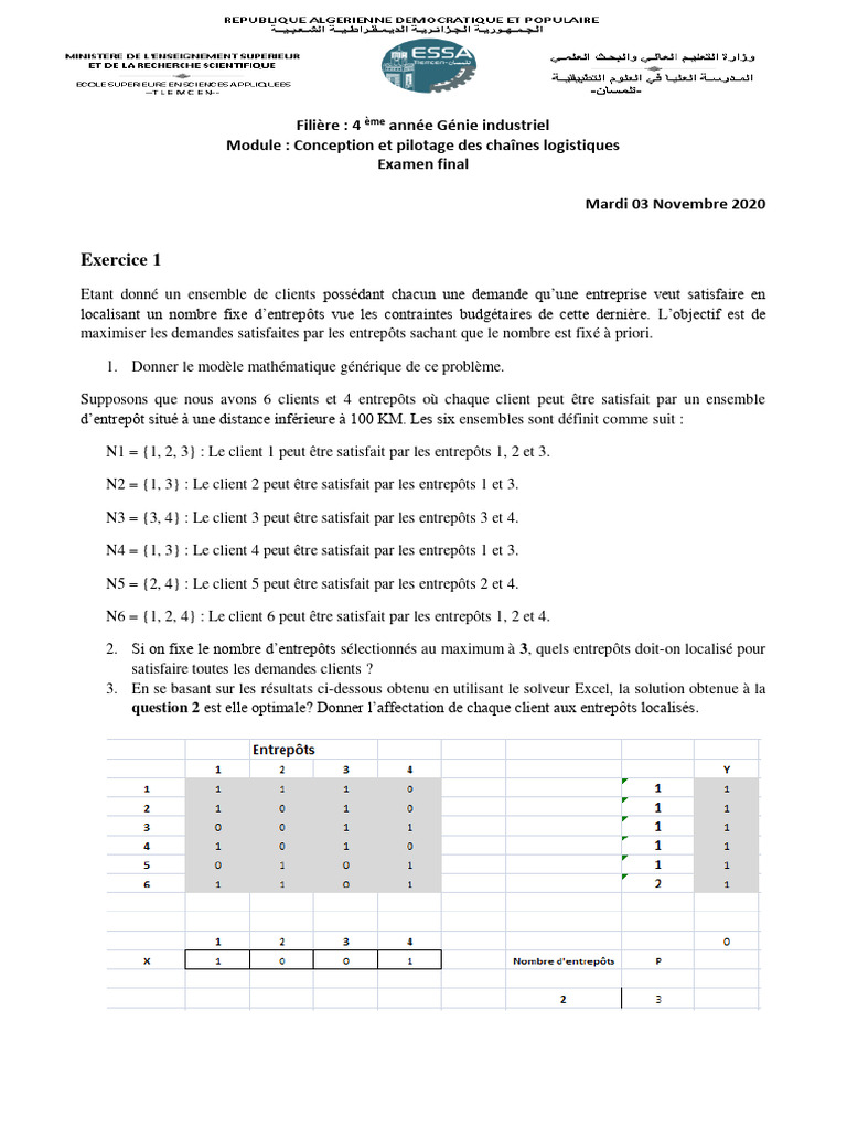 CPCL Examen 2020 | PDF | Mathématiques appliqués