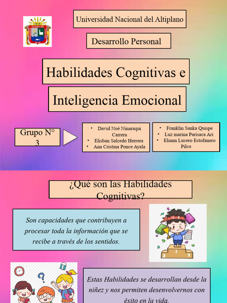 Habilidades Cognitivas y Emocionales | PDF | Las emociones ...