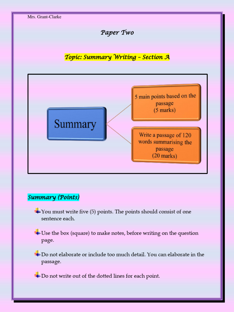 Summary and Report Writing Guidelines | PDF | Essays | Paragraph