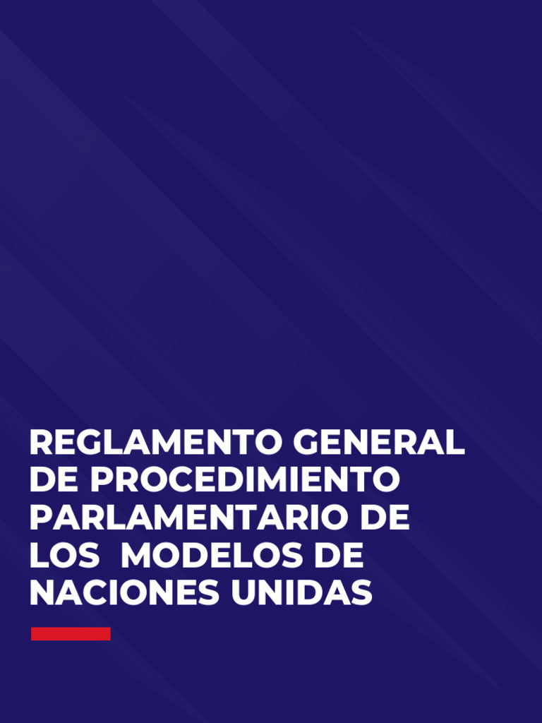 Procedimiento Parlamentario | PDF | Votación | Naciones Unidas