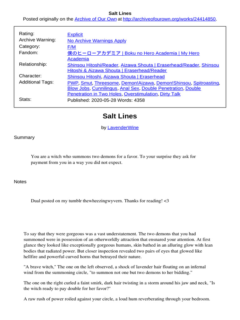 Salt Lines | PDF | Human Reproduction | Mating