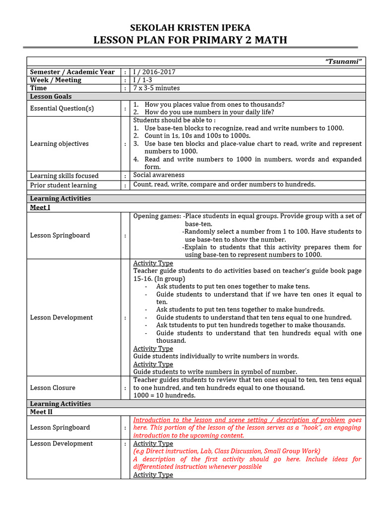 Lesson Plan P2 Mr. Joe Tewuh | Download Free PDF | Pedagogy | Teaching