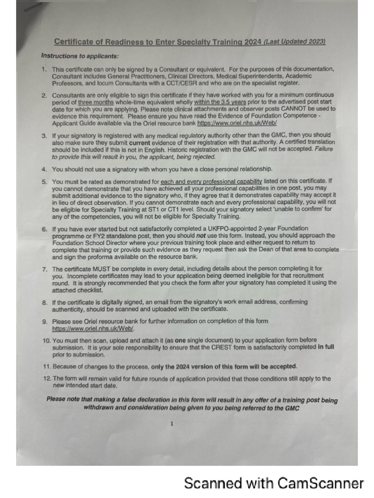 Crest Form, Saher | PDF