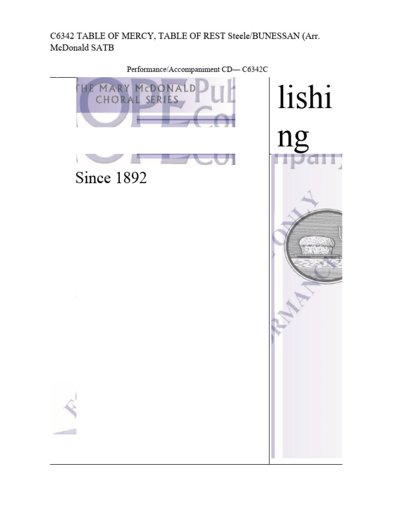 Table of Mercy | PDF