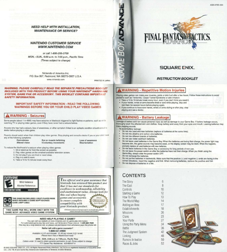 Final Fantasy Tactics Advance | PDF