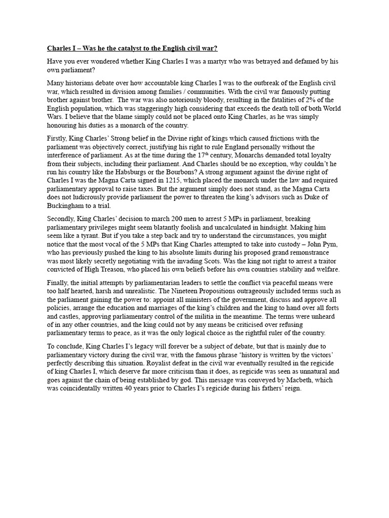 English GCSE Speaking Script | PDF | English Civil War