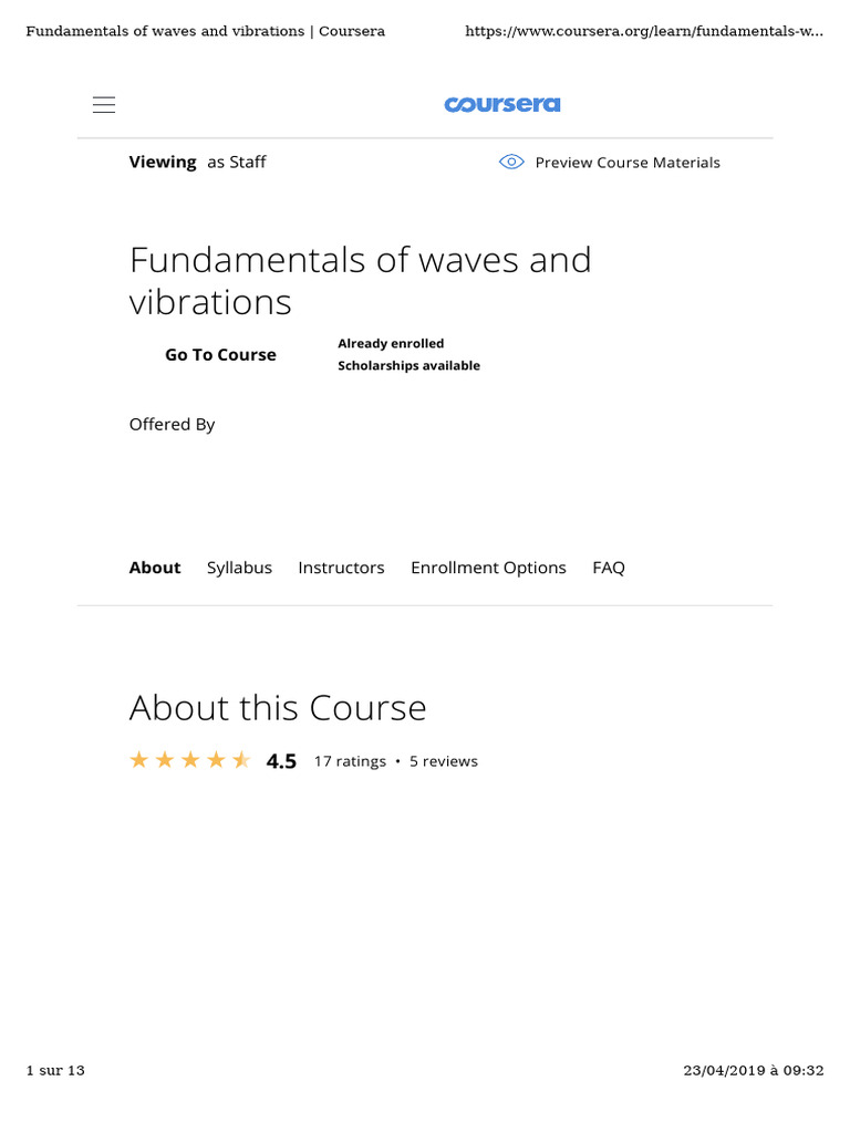 Fundamentals of Waves and Vibrations | PDF | Waves | Classical Mechanics