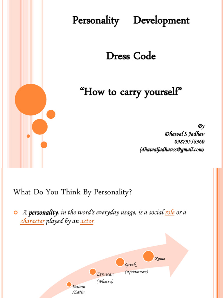 Personality Development and Dress Code Guide | PDF | Lateralization Of ...