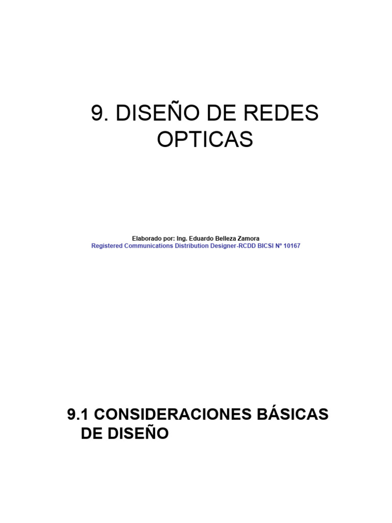 Capitulo 9-Diseño-Icfo | PDF | Fibra óptica | Radiación electromagnética