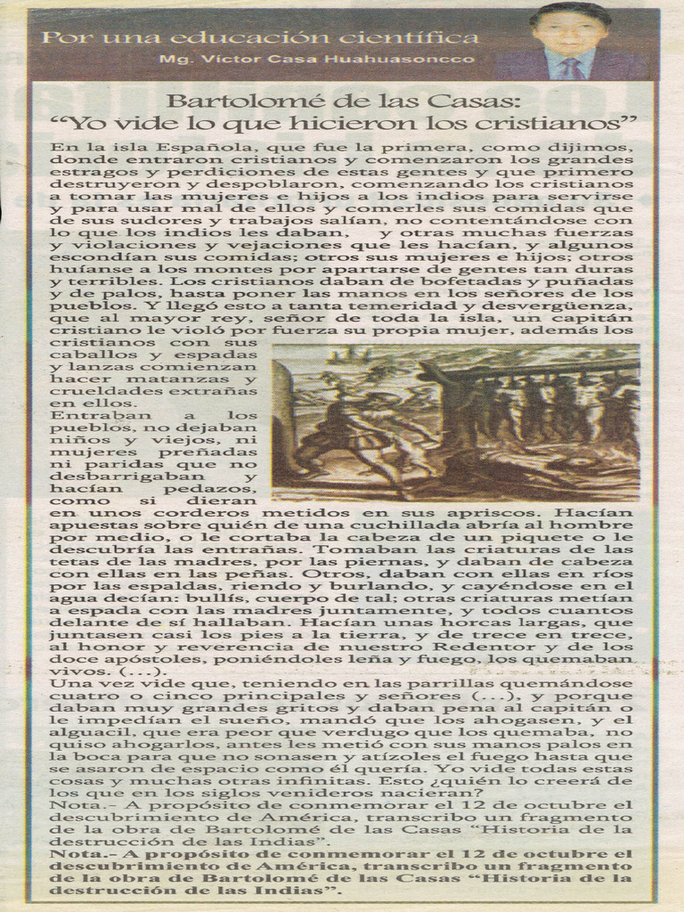 Documento de Fray Bartolomé de Las Casas | PDF