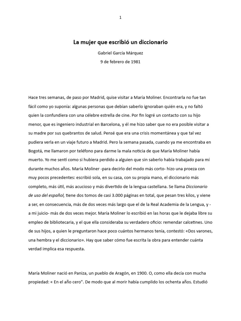 La Mujer Que Escribió Un Diccionario (1) | PDF | Clásicos