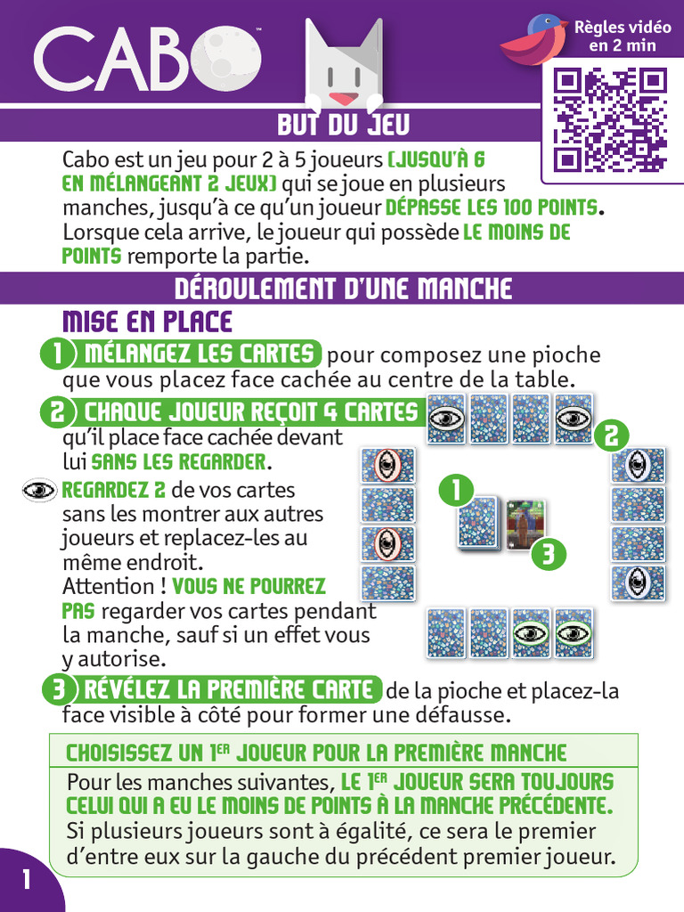 Règles du jeu de cartes Cabo | PDF | Gaming | Des sports