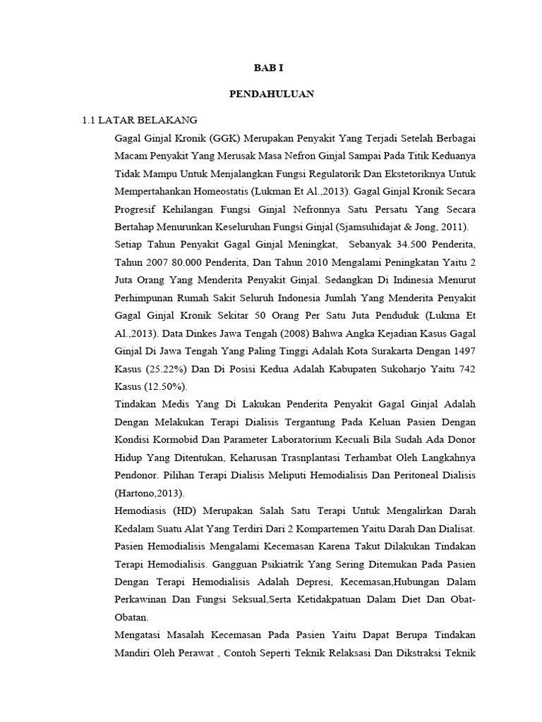 Bab II Gagal Ginjal Kronik Revisi | PDF | Sains & Matematika