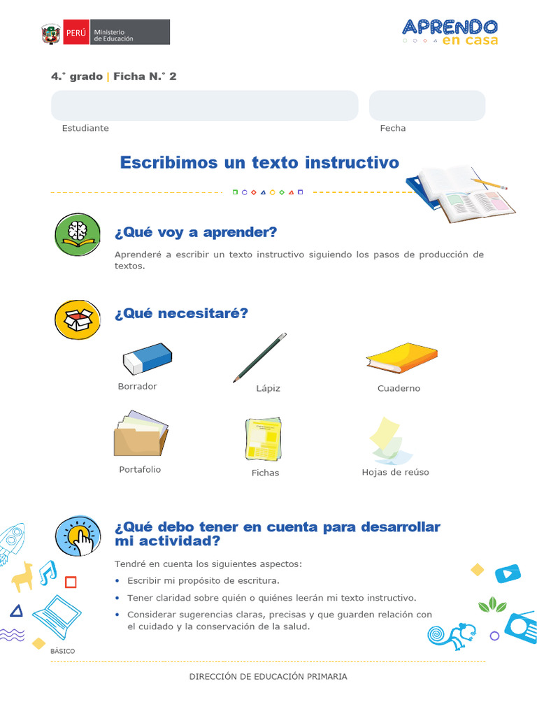 Escribimos Texto Instructivo | PDF | Crecimiento personal y profesional
