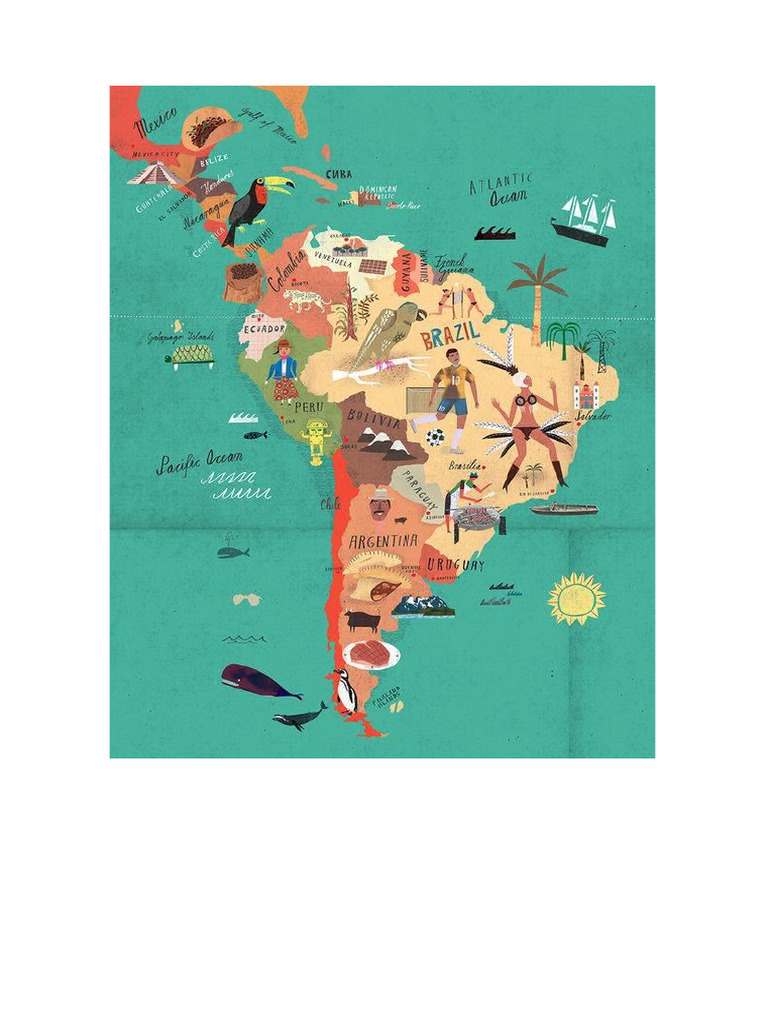 Mapa Con Dibujos Sudamerica | PDF