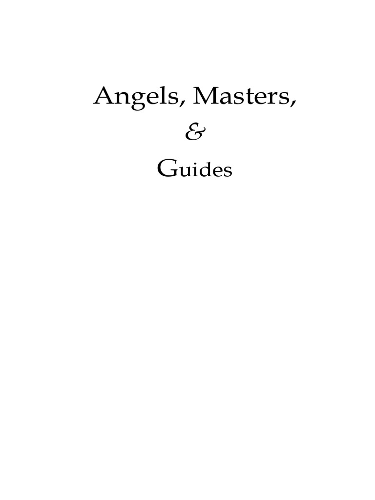 Angels, Masters, and Guides | PDF | Compassion | Soul