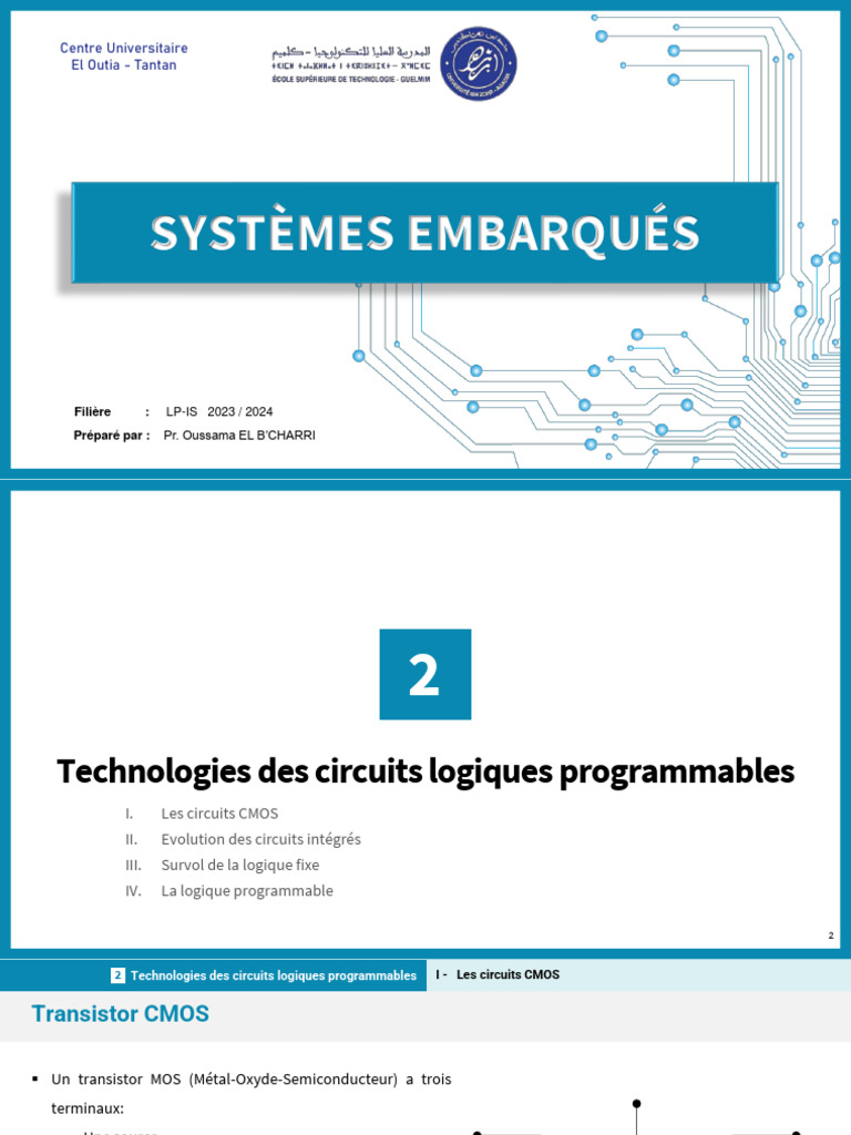 Circuits CMOS et Logique Programmable | PDF | CMOS | Transistor à effet ...